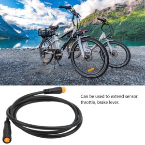 87cm Electric Bike Thumb Throttle Cable,Waterproof Female to Male 3 Pin Extension Cable E-Bike Accessory