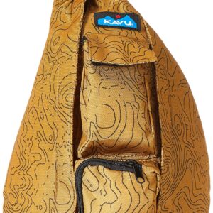 KAVU Mini Rope Sling Pack with Adjustable Rope Shoulder Strap, Tan Topo