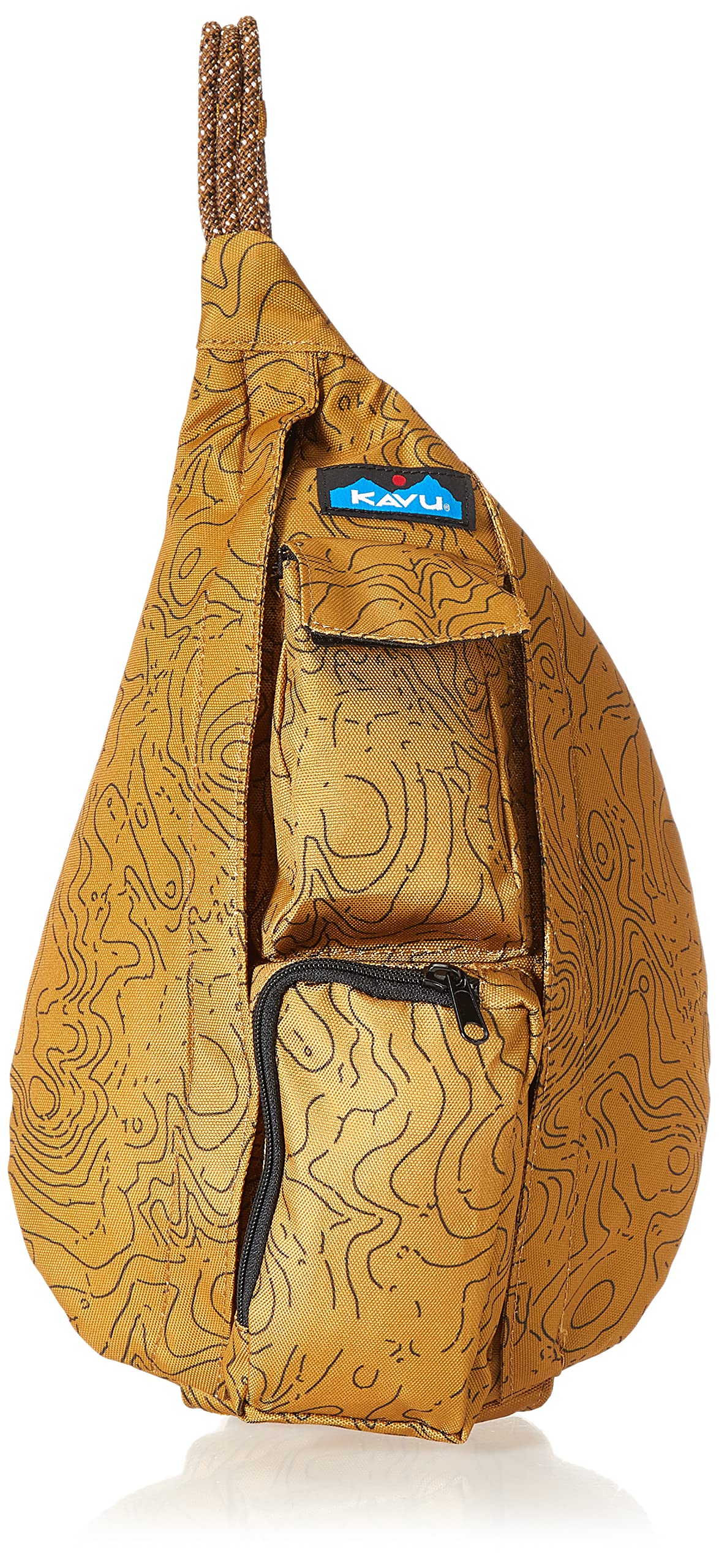 KAVU Mini Rope Sling Pack with Adjustable Rope Shoulder Strap, Tan Topo