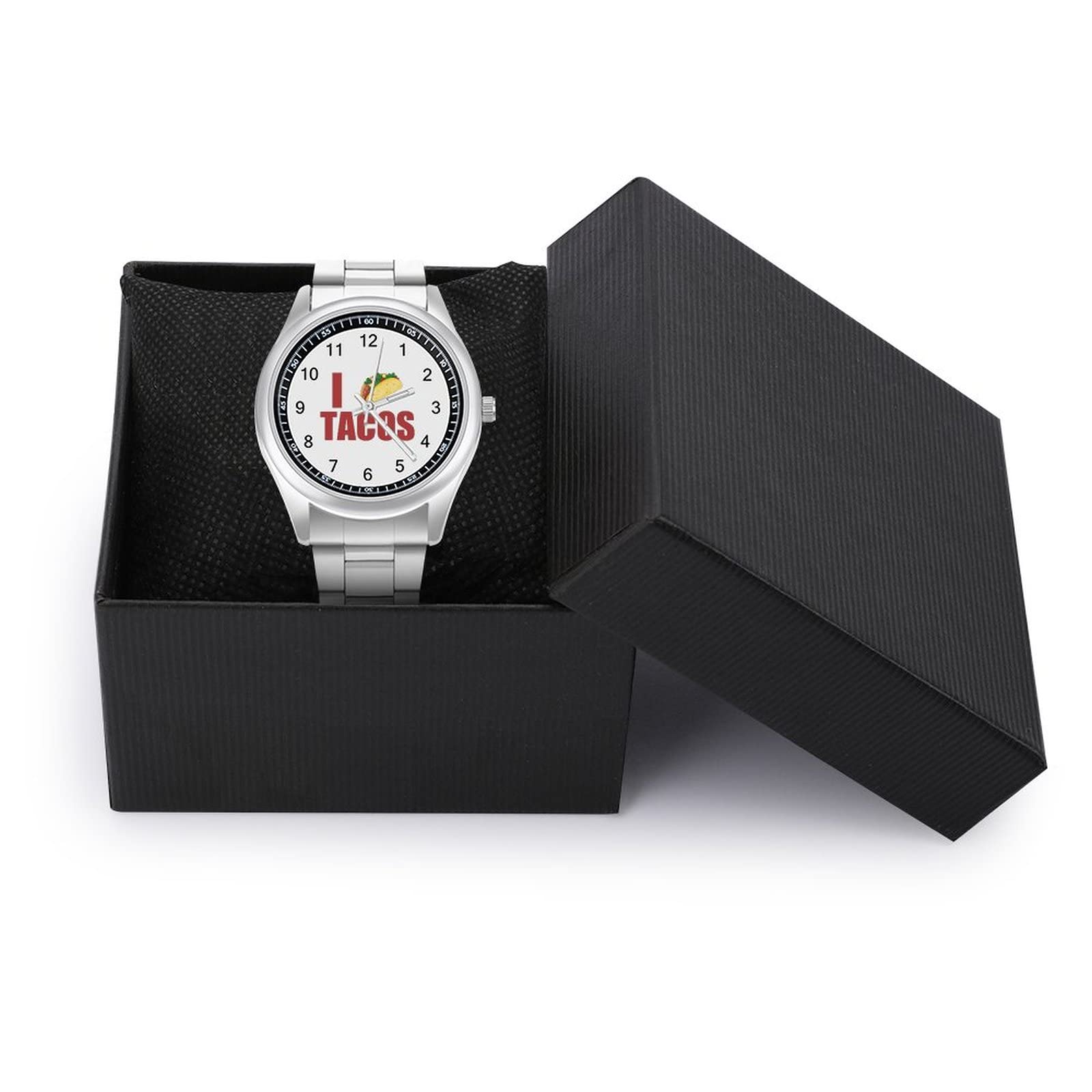 I Love Tacos Funny Quartz Watch Alloy Watch For Men Women With Design Pattern Print