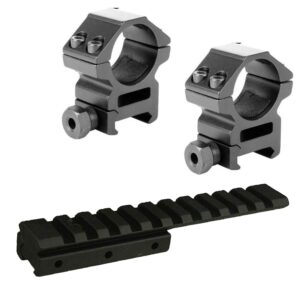 gotical low profile mosin nagant 91/30 scope mount weaver picatinny rail mid length (pack of 2 - scope ring with rail)