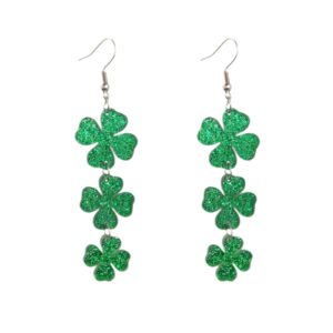 rostivo shamrock earrings for women st. patrick's day earrings clover dangle earrings