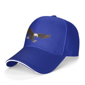 eagle baseball cap trucker hat sun caps sports hats running for teenager men women unisex blue