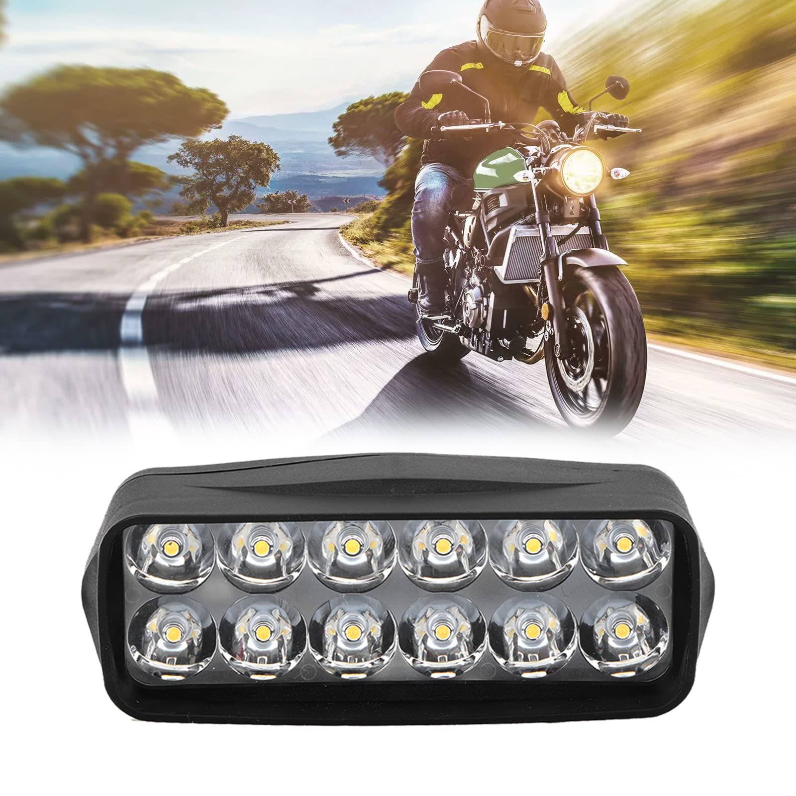 SOONALL E-Bike LED Lights, 12V-80V Universal Tricycle Conversion Light, Electro-Motorcycle Strong Light Conversion Lamp for Motorcycle, Electric Bike, Tricycle