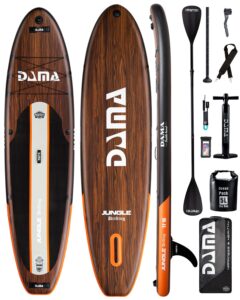 dama inflatable stand up paddle board 11‘6“*34”*6 wide sup w/accessories | pump, lightweight 4 pcs kayak paddle floating, fishing board，surfing board