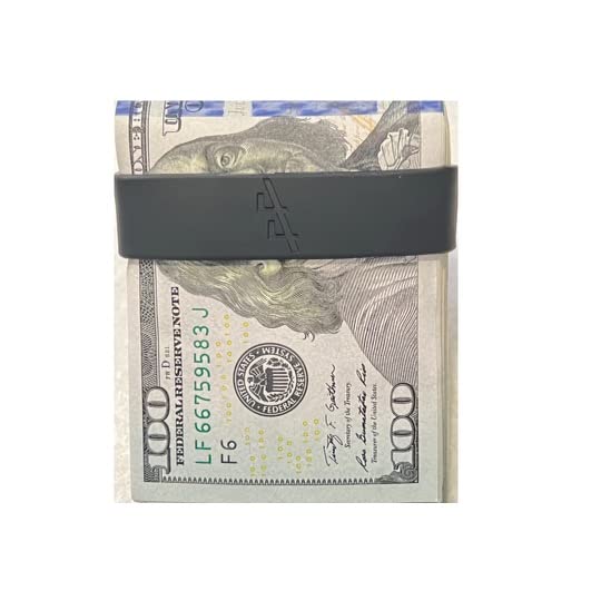 Rubber Money Bands for Cash (3), Wallet Money Clip Alternative (Black)