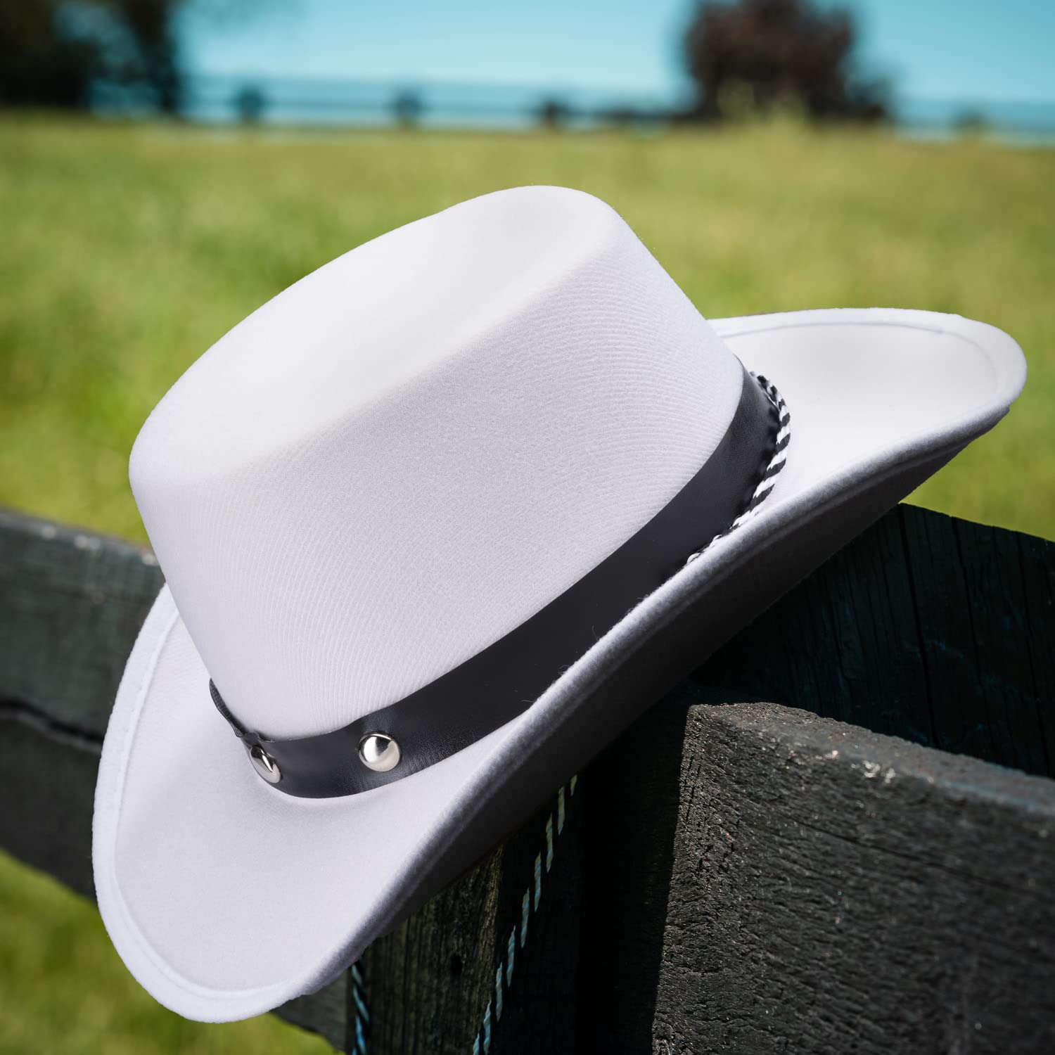 Baby sized Cowboy hat,Baby Cowgirl Hats White 1 Piece , Infant Party Cowboy Hats Size Small Cowboy Hats for Toddler - 20” Circumference – One Size Fits Most – Western Cowboy Costume Accessories