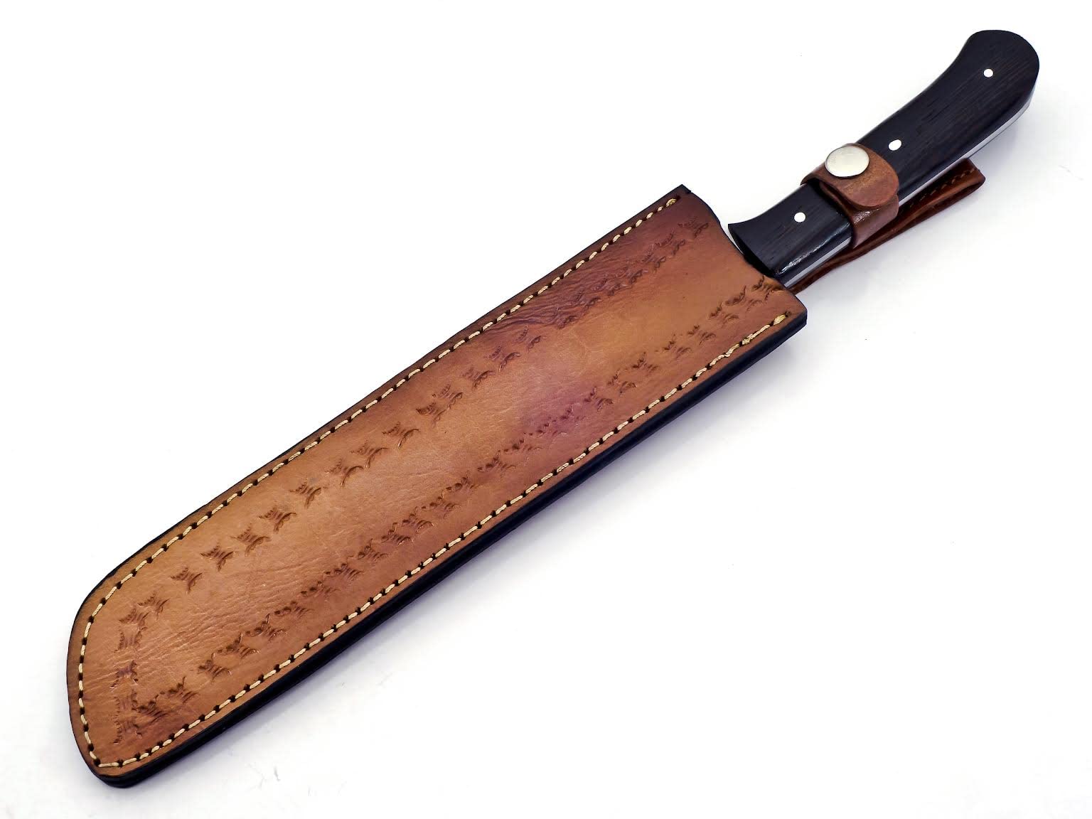 UK UNIQUE SHARP KNIVES BK-782 Handmade Stainless steel 15Inches Full Tang Hunting Knife - Beautiful Wenge Wood Handle