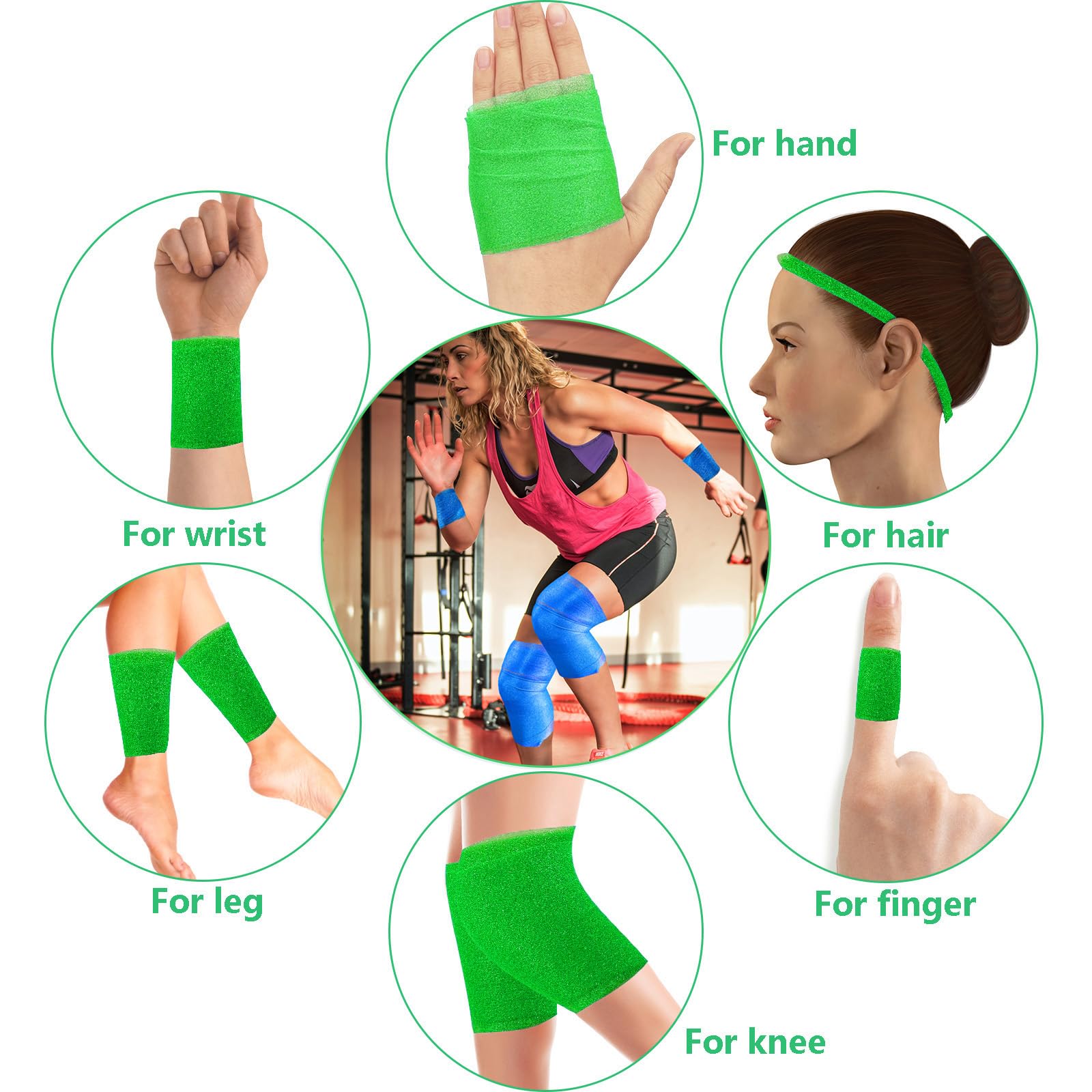 5 Pieces Foam Underwrap Tape Athletic Foam Tape Sports Pre-wrap Breathable Roll Tape for Elbow Wrists Hands Knees Ankles (5Pcs)