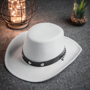 Baby sized Cowboy hat,Baby Cowgirl Hats White 1 Piece , Infant Party Cowboy Hats Size Small Cowboy Hats for Toddler - 20” Circumference – One Size Fits Most – Western Cowboy Costume Accessories