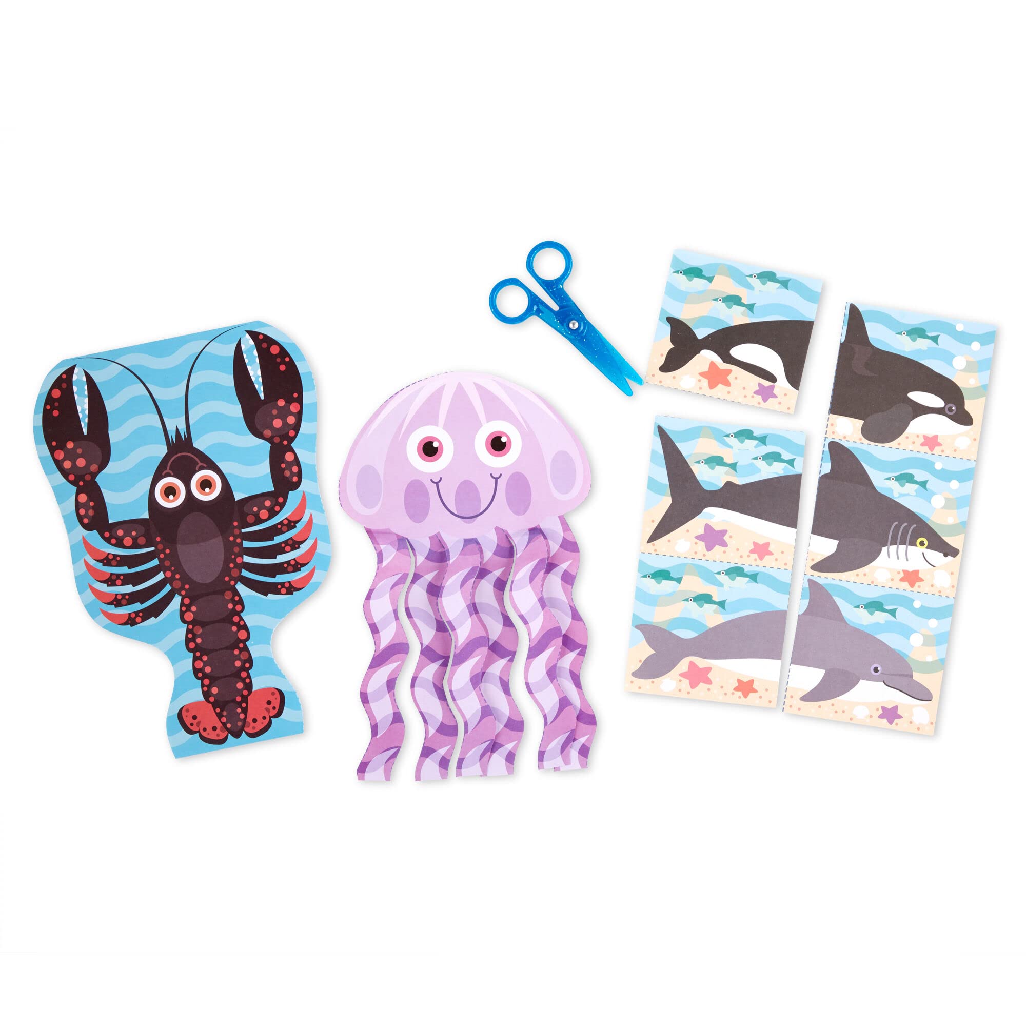 Melissa & Doug Sea Life: S c i s s o r Skills Activity Pad Bundle with 1 Theme Compatible M&D Scratch Fun Mini-Pad (32007)