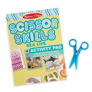 Melissa & Doug Sea Life: S c i s s o r Skills Activity Pad Bundle with 1 Theme Compatible M&D Scratch Fun Mini-Pad (32007)