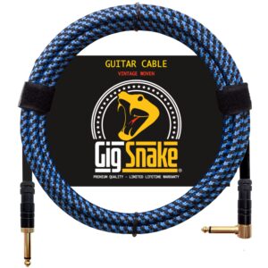 Gig Snake 10FT Blue & 10FT Red Guitar Cable Bundle