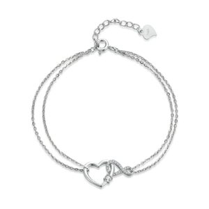 immobird infinity love heart bracelets for women 925 sterling silver adjustable bracelets cute charm bracelets gifts for mom wife lover