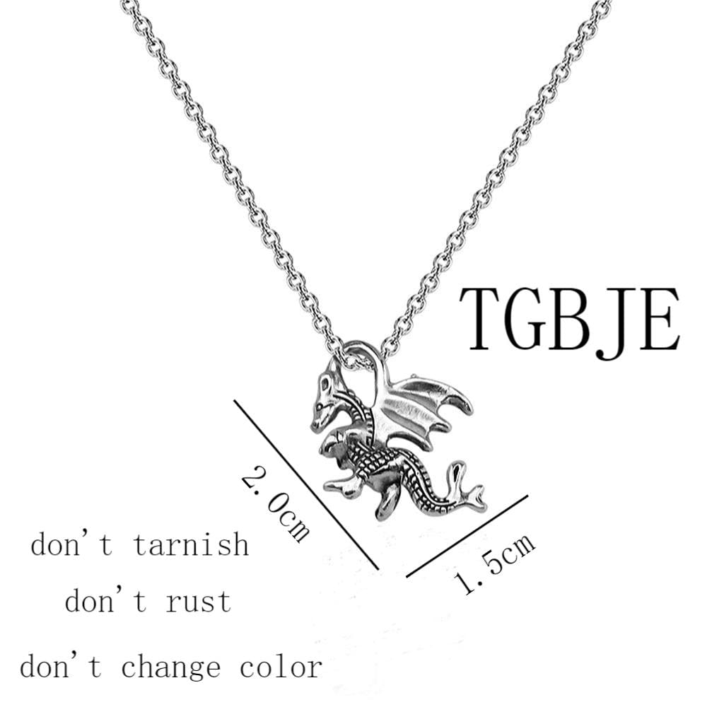 TGBJE The Dragon Necklace Dragon Spirit Animal Gift for Women Goth Gift Dragon Charm Jewelry (Dragon Necklace)