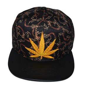 popfizzy weed hat, unisex pot leaf hats, cannabis baseball caps, hip-hop hats, marijuana snapback cap, weed gifts for stoners (weed 6)