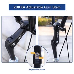 ZUKKA Quill Stem Adjustable 22.2 mm Alloy Alum 110mm Bike Handlebar Riser Extension for Mountain Road Bicycles