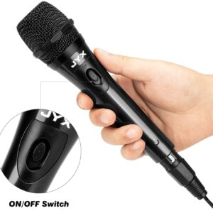 JYX Dynamic Vocal Karaoke Microphone, Handheld Wired Microphone with ON/Off Switch, for Karaoke Machine/Speaker/Amp/Mixer/PA System