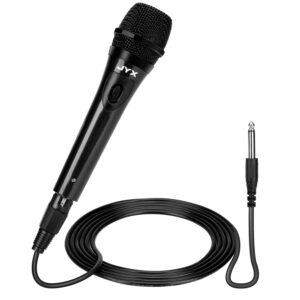 jyx dynamic vocal karaoke microphone, handheld wired microphone with on/off switch, for karaoke machine/speaker/amp/mixer/pa system