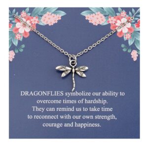 tgbje dragonfly necklace dragonfly spirit animal gift for women daughter dragonfly charm jewelry (dragonflies necklace)