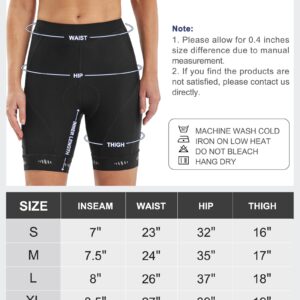 IUGA Padded Bike Shorts Women 4D Breathable Womens Cycling Shorts with Padding Mountain Biking Shorts with Pockets Black