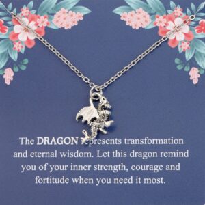 tgbje the dragon necklace dragon spirit animal gift for women goth gift dragon charm jewelry (dragon necklace)