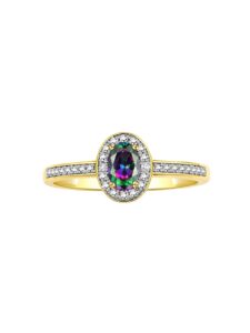 rylos rings for women 14k yellow gold ring classic halo diamond birthstone ring 6x4mm oval june alexandrite jewelry size 6