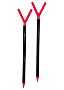 fishin stix 30" extendable v-shaped rod holder 2 pack, pink