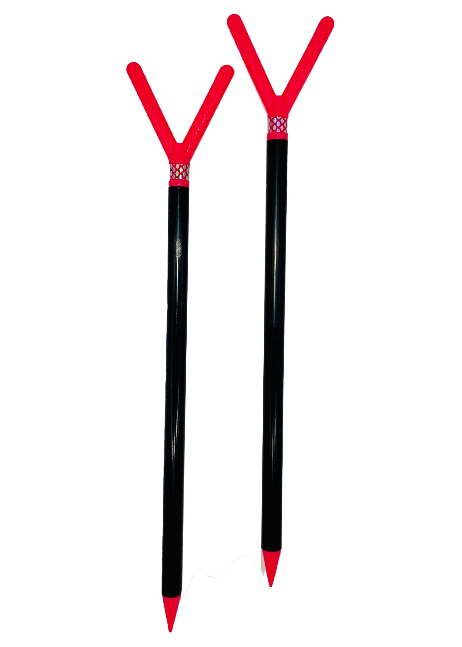 Fishin Stix 30" Extendable V-Shaped Rod Holder 2 Pack, Pink