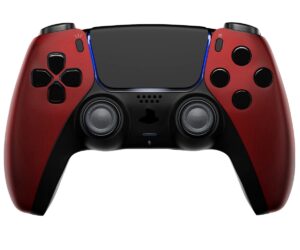 moddedzone wireless controller for ps5 with exclusive and unique designs compatible with playstation 5 and pc - the ideal christmas gift for gaming enthusiasts - expertly crafted in usa(soft red)