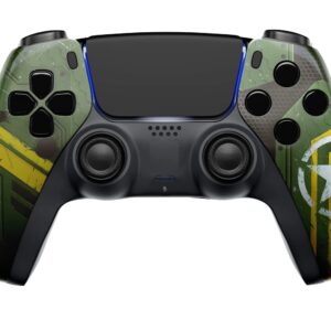 MODDEDZONE Wireless Controller for PS5 with Exclusive and Unique Designs Compatible with PlayStation 5 and PC - The Ideal Christmas Gift for Gaming Enthusiasts - Expertly Crafted in USA Army Mecha