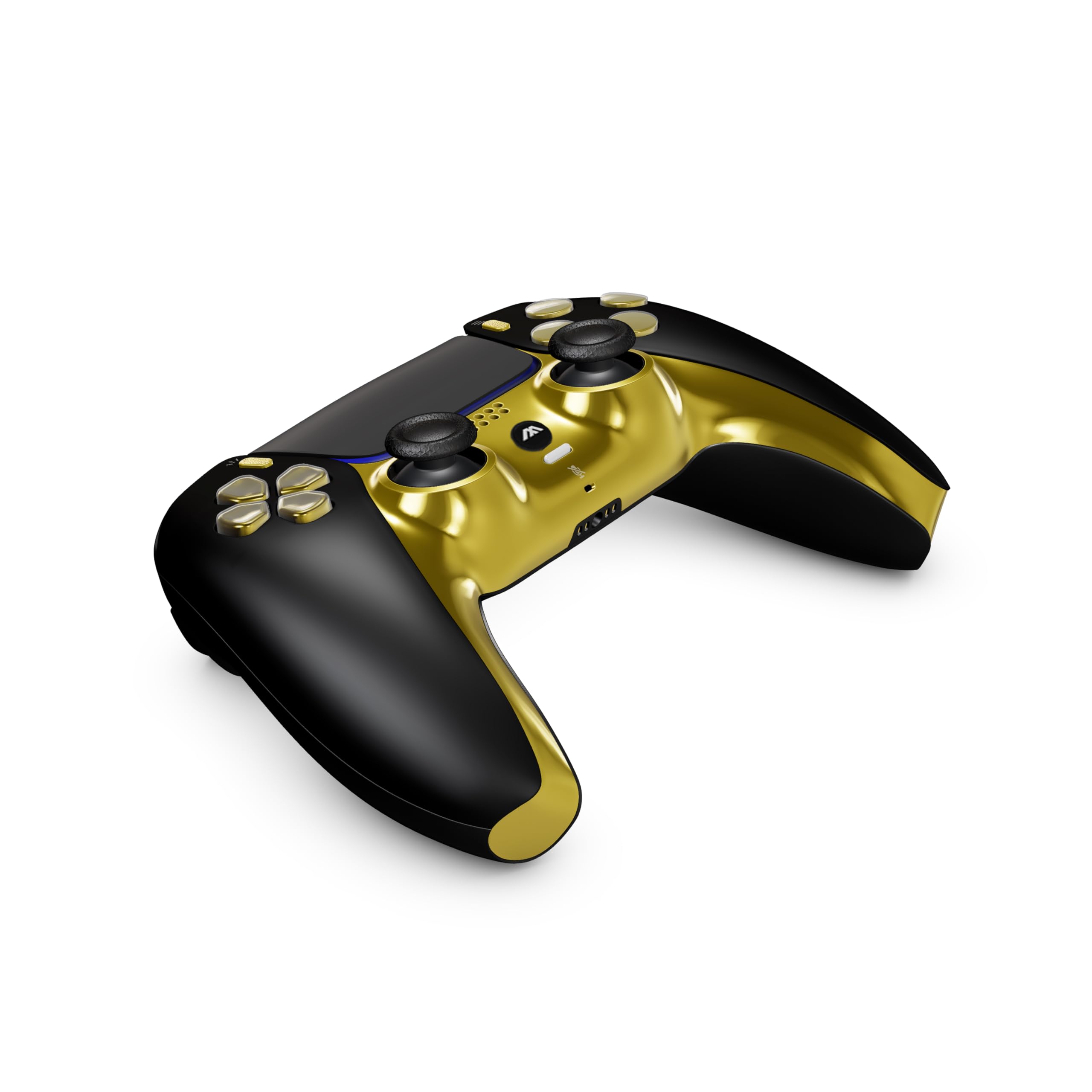 Custom Wireless UN-MODDED PRO Controller compatible with PS5 Exclusive Unique Design (Black/Gold)