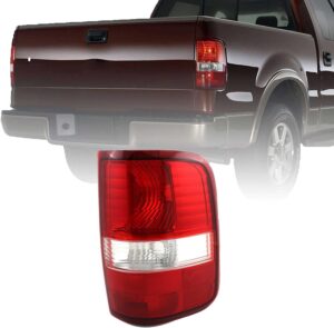 upparts tail light assembly replacement for 2004 2005 2006 2007 2008 ford f150 passenger side - dot, iso compliant - includes lens and housing - direct fitment - rear brake light replacement