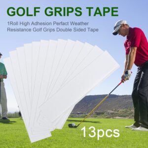 Crestgolf Golf Grip Tape 13pcs Double Sided 2"X8.3"for Golf Clubs Grip Installation, Golf Grip Strip Multifunctional Putter Tape Accessories