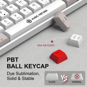 LexonElec 60% Mechanical Gaming Keyboard, Linear Red Switches, RGB Backlit Compact Mechanical Keyboard, PBT Dye-Sub XDA Keycaps, Multimedia Keys, 62-Key Anti-Ghosting Mini Keyboard, for Win/Mac/PC/PS4