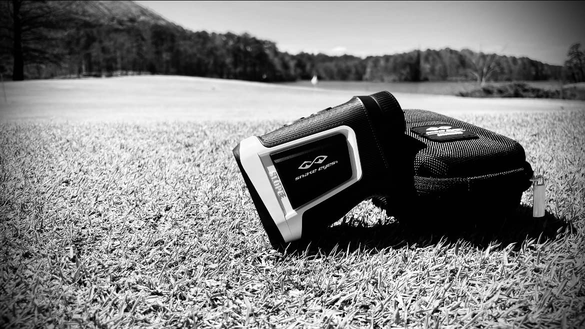 Snake Eyes L6 Slope Laser Golf Rangefinder, Lightweight, 700 Yard Range, Vibration Lock, Slope On/Off Switch, 6X Magnification, Flagpole Scanning