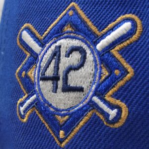 HRERTY 42 Robinson Baseball Day 50th Patch Dad Snaback Sport Outdoors Cap, Blue, 7-7 5/8