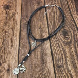 Black Suede Choker Necklace for Women Teen Girls,Boho Jewelry Layered Long Necklaces for Best Friend,XULAVA