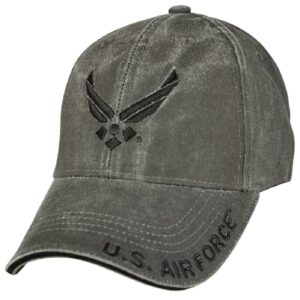 eagle crest u.s. air force hap arnold wings washed black baseball cap one size