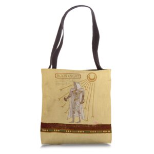 marvel moon knight egyptian hieroglyphs tote bag