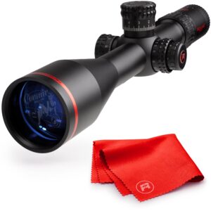 red-line optics f4u corsair ii battle tested in active combat! 5-30x56 mrad, ffp illuminated hunting, tactical, long-range, competition scope designed in america, based in washington state (black red)