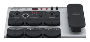 zoom v6-sp vocal processor, vocal effects pedal, formant pedal, harmony, looper, 10 studio grade effects, for studio and live performance