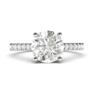 14k white gold 2ct classic 4-prong genuine moissanite engagement ring with side stones promise bridal ring (8)