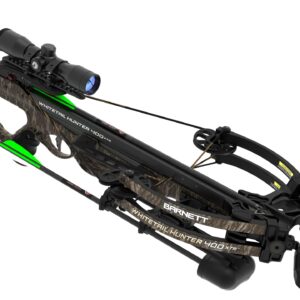 Barnett Archery Whitetail Hunter Crossbow, with 4x32mm Multi-Reticle Scope, 2 Arrows, Lightweight Quiver, 400XTR Without Crank Device, Mossy Oak Bottomland, One Size (BAR78168)