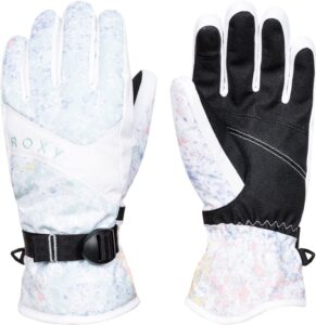 roxy women's jetty insulated snowboard/ski gloves (medium, bright white splash (wbb3))