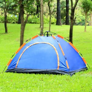 defdong camping pop up tent 2 people, waterproof and windproof family tents for camping, 2 in 1 for outdoor & travel, 60s setup, ventilated windows, portable carry bag