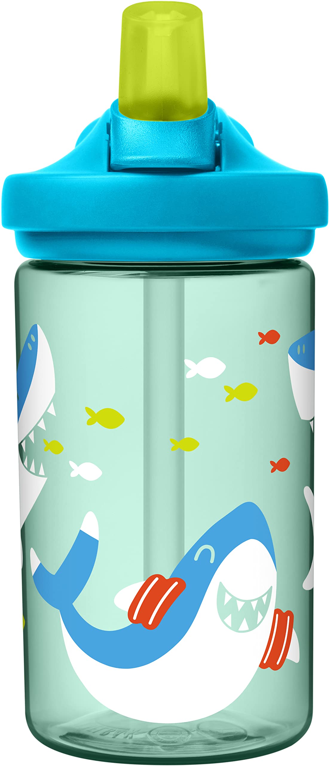 CamelBak eddy+ 14oz Kids Water Bottle with Tritan Renew – Straw Top, Leak-Proof When Closed, Summer Sharks