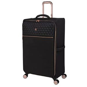 it luggage divinity ii 32" softside checked 8 wheel spinner, black