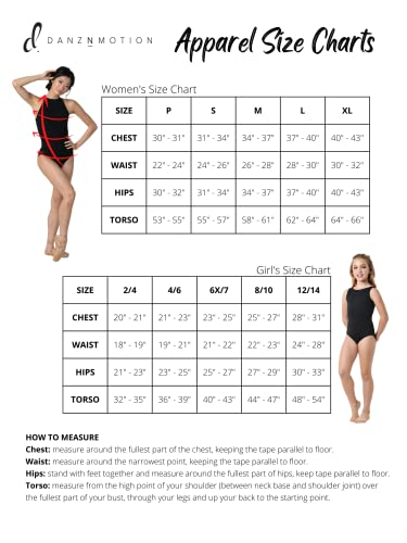 Danz N Motion Girls Mock Neck Tank Leotard 22125C (Black, 8-10)