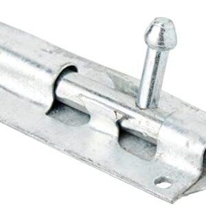 TIMCO Straight Tower Bolt - Hot Dipped Galvanised - 6" - Great for securing Flush Fitting Gates and shed Doors in a Closed Position, Adding Increased Security - One Bolt in a Pack.